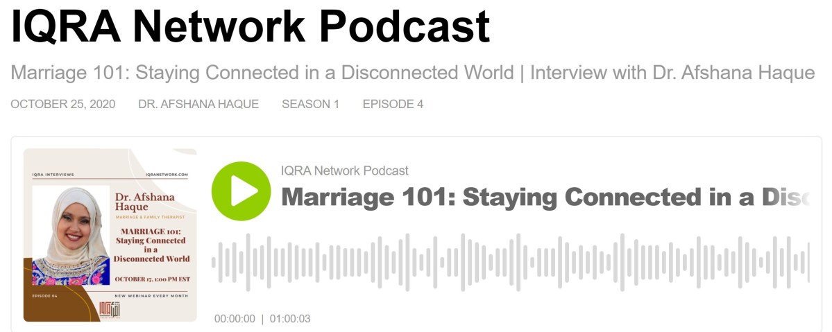PODCAST: Staying Connected in a Disconnected World – Dr. Afshana Haque ...
